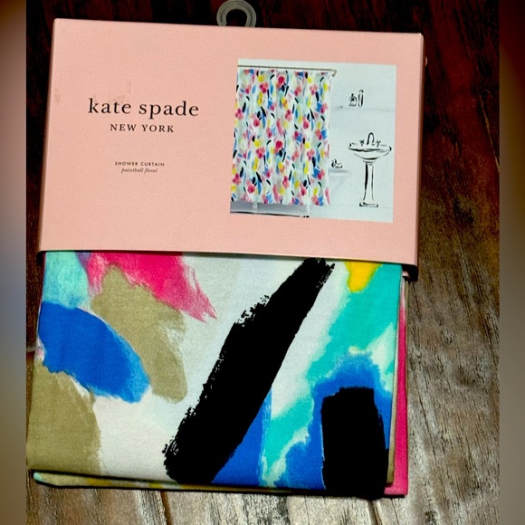 kate spade | Bath | Kate Spade Shower Curtain Paintball Floral New ...